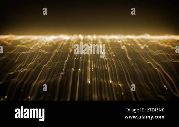 Abstract Light Gold Strings Flowing Background Loop/ 4k animation of an ...