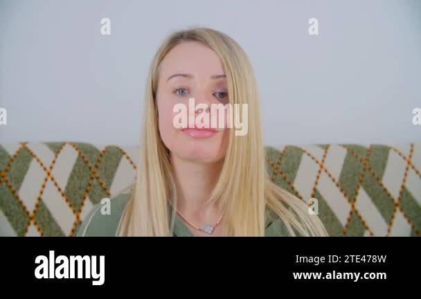 Beautiful woman with one eye and scar. Female abuse victim living happy ...