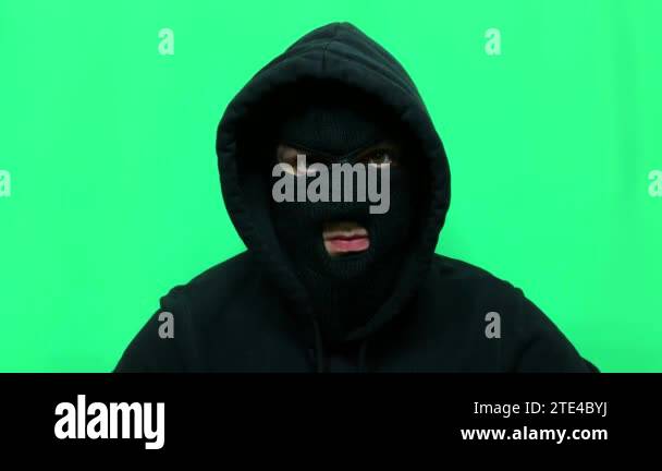 Angry young man has become a thief and prepares his equipment and ...