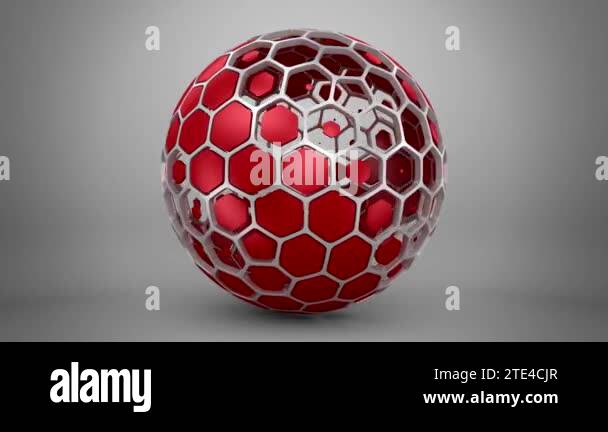 Animated Geometric Shape. Gray background, loop, 2 in 1, alpha matte ...