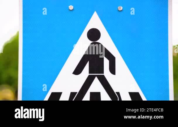 Pedestrian crossing, On-way road, Give way and Turn Left Traffic Signs ...