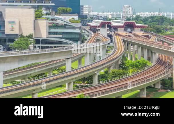 Jurong East Interchange metro station aerial timelapse, one of the ...