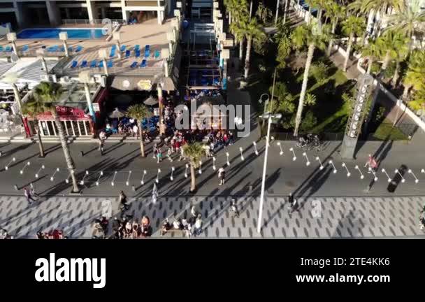 The famous Tiki Beach Bar in Benidorm right on the Spanish beach at ...