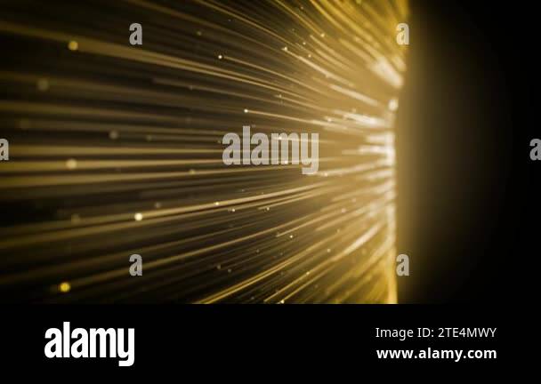 Abstract Light Gold Strings Flowing Background Loop/ 4k animation of an ...