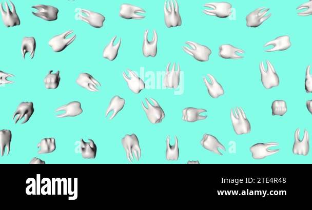 3d teeth. Screensaver for the dental clinic.Digital animation for ...