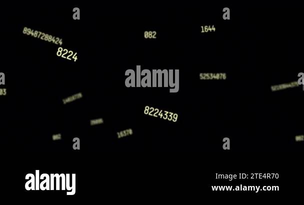 Animation of social media icons floating over changing numbers on black background. global ...