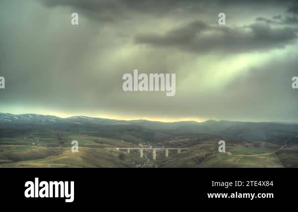 8K 7680x4320.Storm clouds are approaching coming.Derecho is a ...