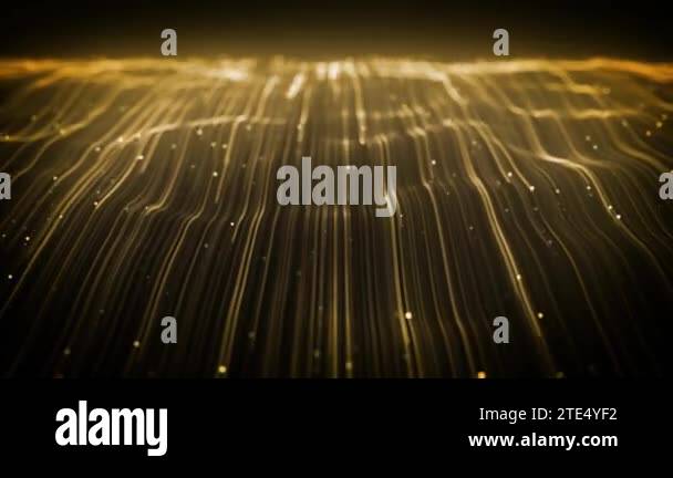 Abstract Light Gold Strings Flowing Background Loop/ 4k animation of an ...