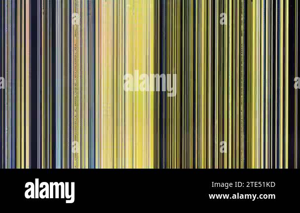 Vertical color lines on defective monitor display. Lines of colored ...