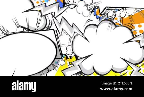 Comic Book Background. Motion poster. 4k animated Comics moving ...