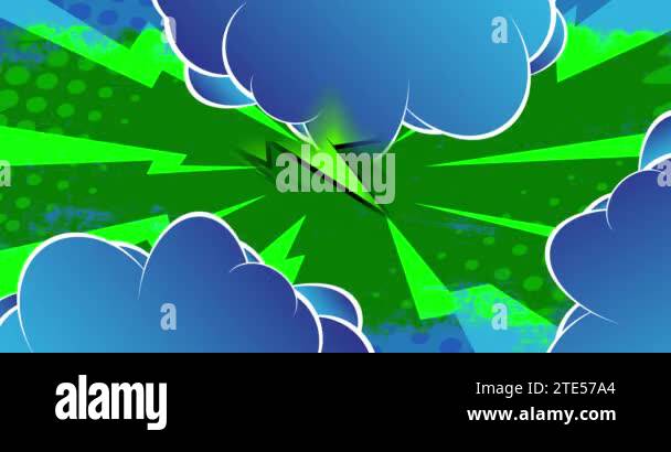Abstract Comic Book Background Cartoon. Motion poster. 4k animated ...