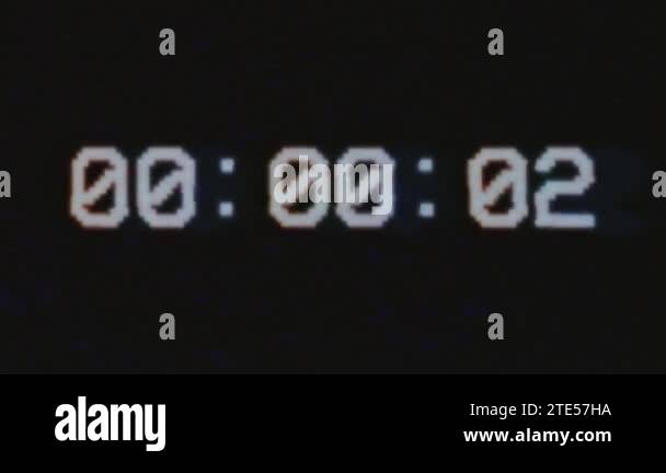 VHS effect on old black screen with Timecode. VHS effect, noise and ...
