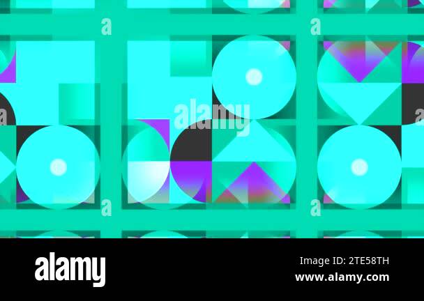 Animation with changing geometric shapes of different colors. Motion ...