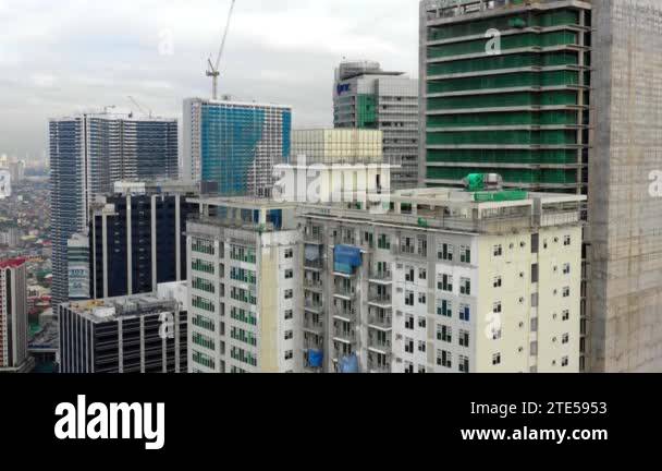 Manila's building in the capital of the Philippines. Skyscrapers in a ...