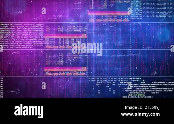 4k abstract dark digital grid data communication technology background ...