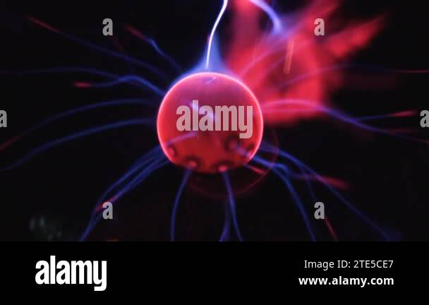 Working plasma globe or plasma lamp is a clear glass ball filled with a ...