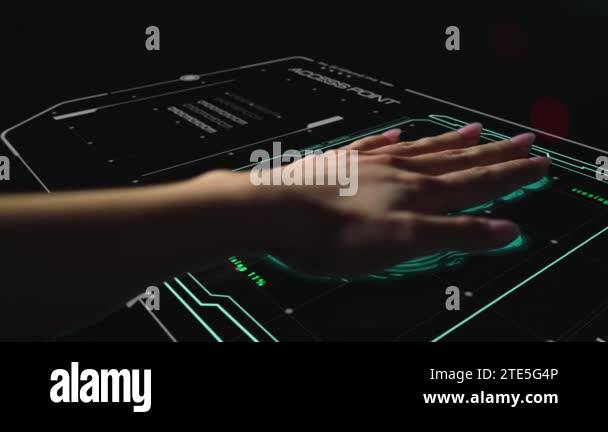 Handprint scan denying system launch unsuccessfully identification ...