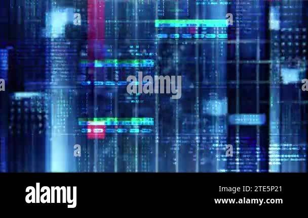 4k abstract dark digital grid data communication technology background ...