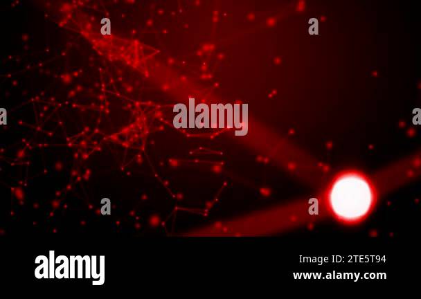 abstract plexus of red dots and lines on a red screen, mockup Stock Video Footage - Alamy
