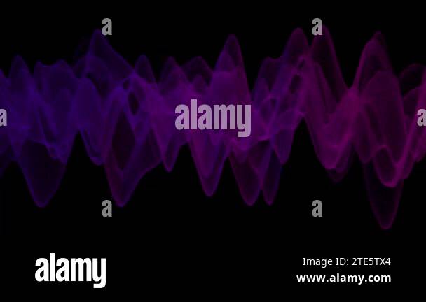 Violet and purple dotted motion backdrop. Abstract surface wave. Seamless loop. Cyber digital ...