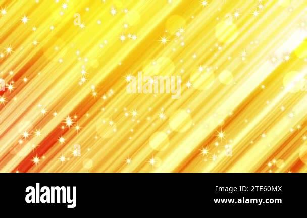 Many glitter sparkles star floating in air. Abstract golden light ...