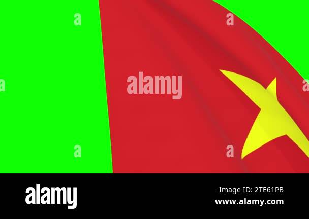 Vietnamese waving flag transition 4k and 1080 HD seamless loop ...