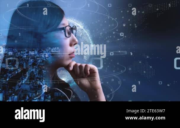 Female engineer concept mix media. Business infographics set with different diagram illustration ...