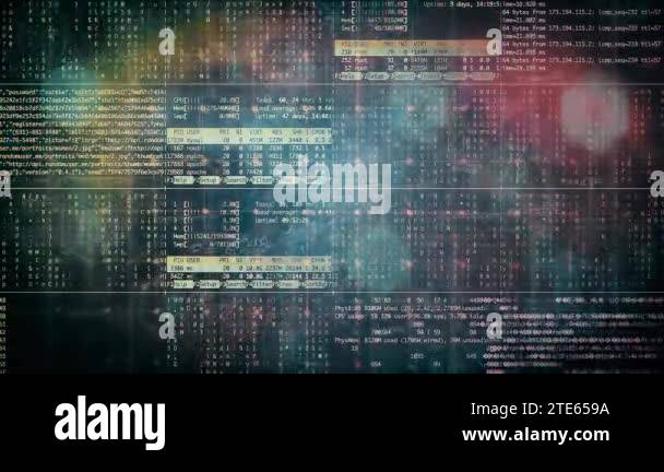 4k abstract dark digital grid data business technology background ...