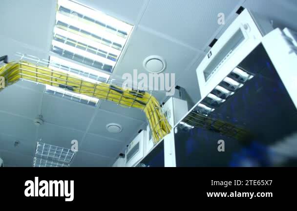 Wires inside Supercomputer Render Farm Stock Video Footage - Alamy