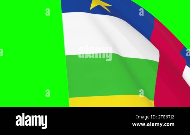 Central African Republic Waving Flag Transition 4k And 1080 Hd Seamless