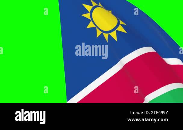 Namibia waving flag transition 4k and 1080 HD seamless loop animation ...