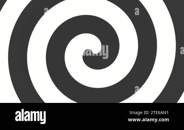 Black and white rotating and looping hypnosis spiral Stock Video ...