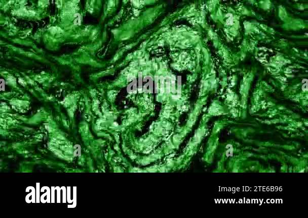 3D bubbling dense liquid. Design. Pulsating 3D liquid in the matrix ...