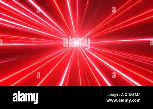 Fast Moving Laser Lights Tunnel of Red Neon Wormhole Stars Tunnel - 4K ...