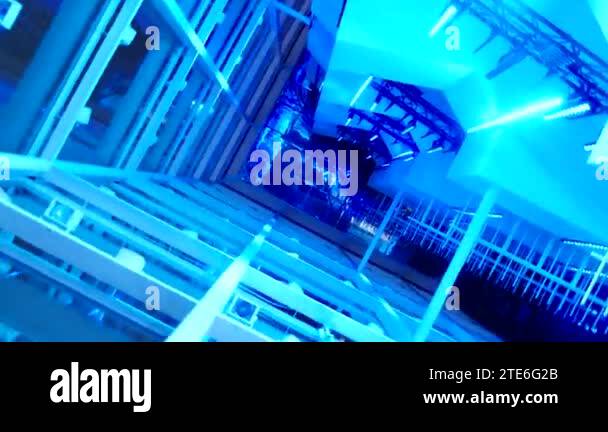 Shopping mall display window with light installation Stock Video ...