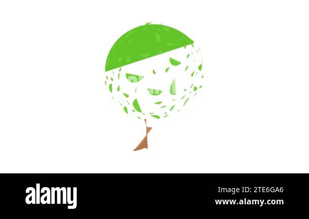 Cartoon round tree logo Stock Videos & Footage - HD and 4K Video Clips ...