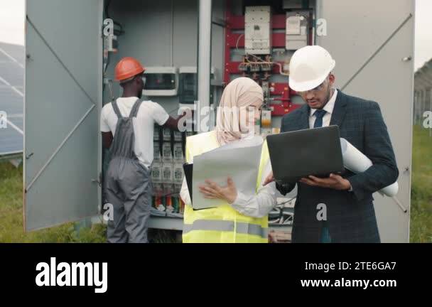 Electrical Systems Equipment Power Distribution Cabinet. Multiracial ...