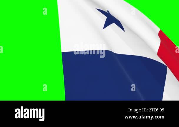 Panamanian waving flag transition 4k and FullHD seamless loop animation ...