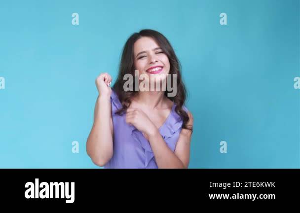 well done excited woman meme expression happy Stock Video Footage - Alamy