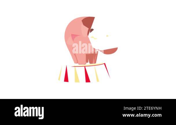 Circus elephant icon animation Stock Video Footage - Alamy