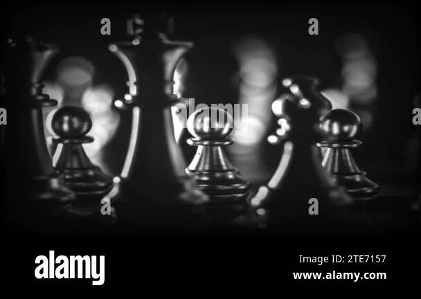 business game competitive strategy with chess board game with blur ...