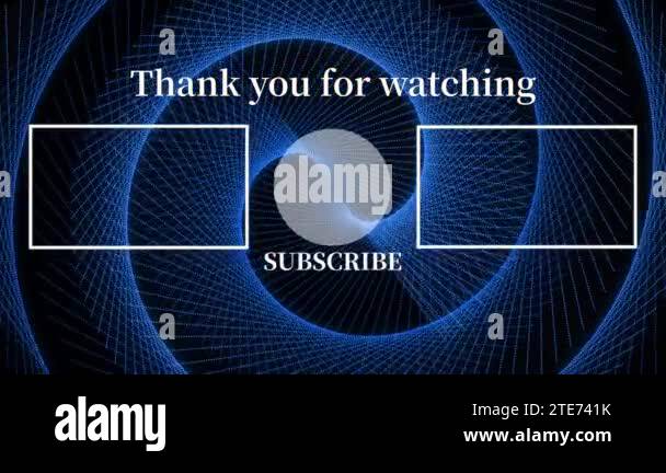 YouTube end card ending screen motion graphics Stock Video Footage - Alamy
