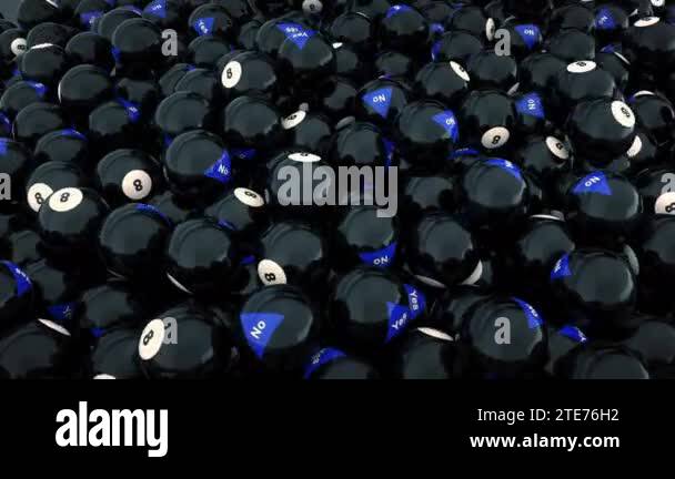 Yes,No.Magic 8 ball black color with blue triangle. Answering Yes and ...