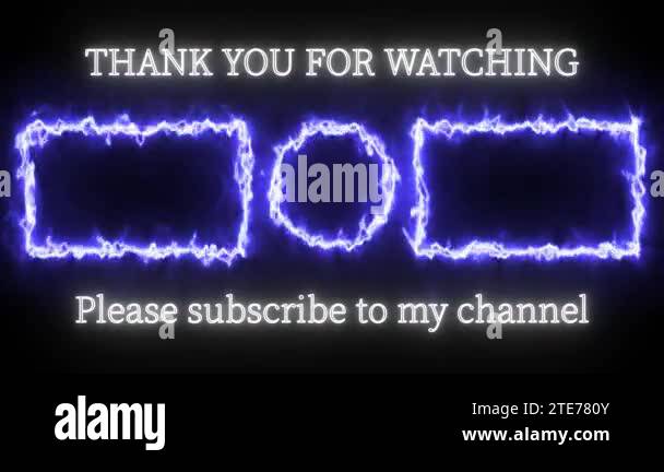 YouTube end card ending screen motion graphics Stock Video Footage - Alamy