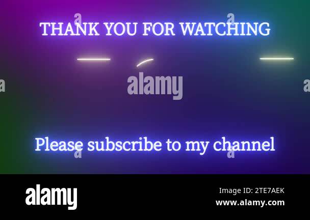 YouTube end card ending screen motion graphics Stock Video Footage - Alamy