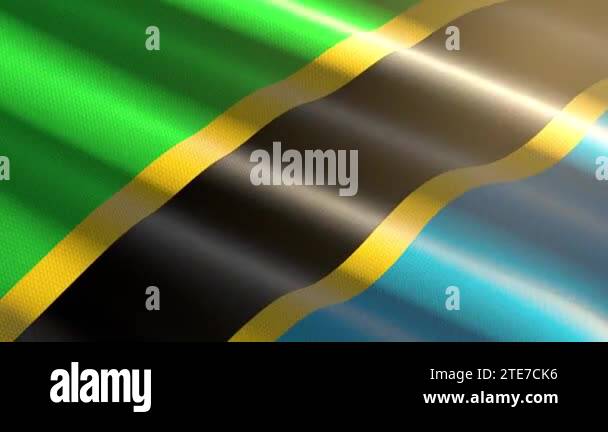 Tanzania shiny flag - loop animation Stock Video Footage - Alamy