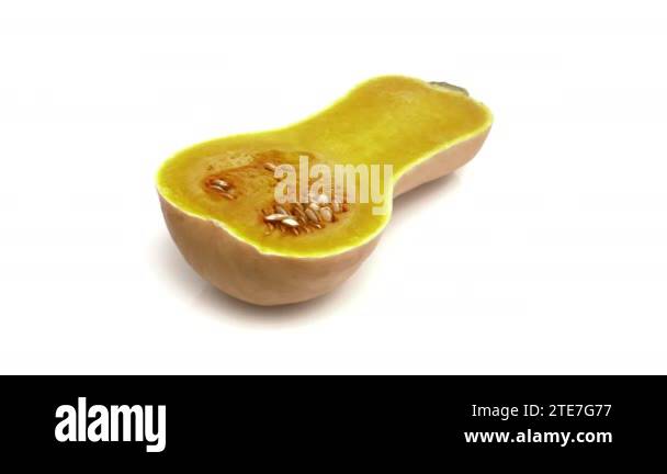 Slice butternut isolated on Stock Videos & Footage - HD and 4K Video ...
