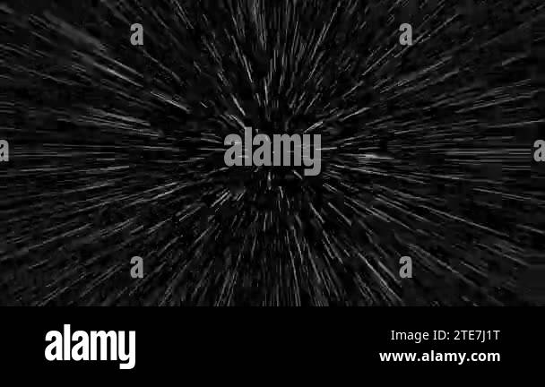 4K Comic Hyper Jump Speed lines Star field in Black Background Loop ...