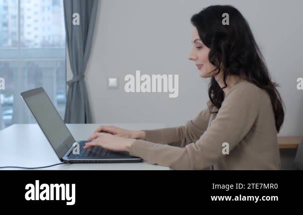 Beautiful female writer laptop Stock Videos & Footage - HD and 4K Video ...