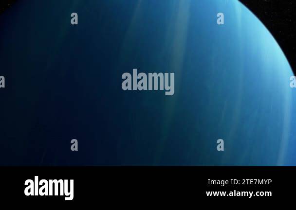 Fly around the Neptune in Space in orbit features a beautiful motion ...